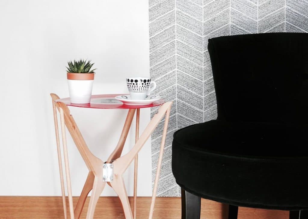 Table DIY à partir d'un vinyle - Blog Deco Design Clem ATC